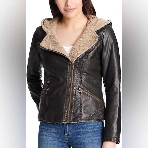 Levi's | Jackets & Coats | Levis Sherpa Lined Faux Leather Jacket | Poshmark